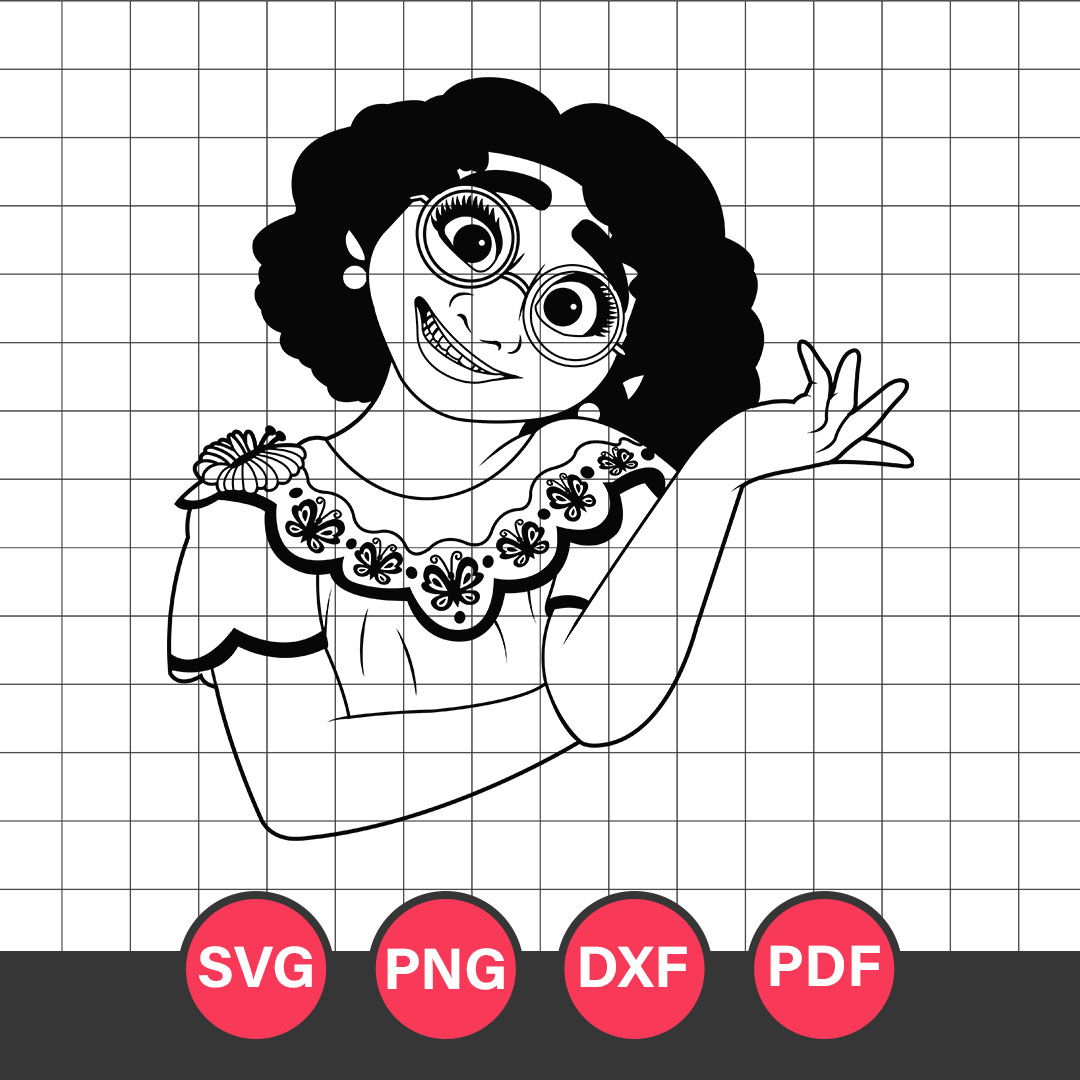 Mirabel Madrigal Outline Svg, Encanto Mirabel Svg, Encanto S - Inspire ...