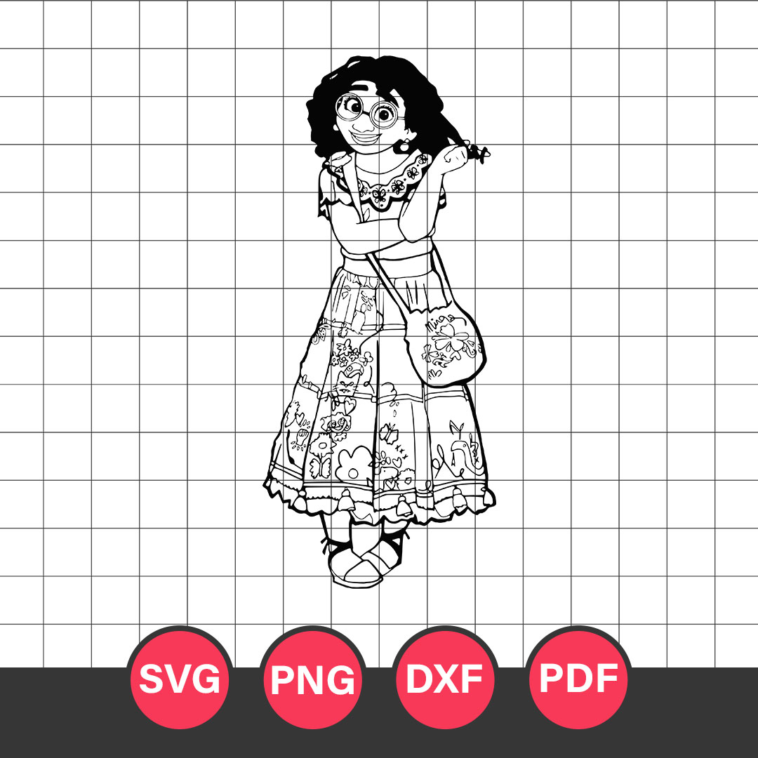 Mirabel Outline Svg, Encanto Mirabel Svg, Encanto Svg, Disne | Inspire ...
