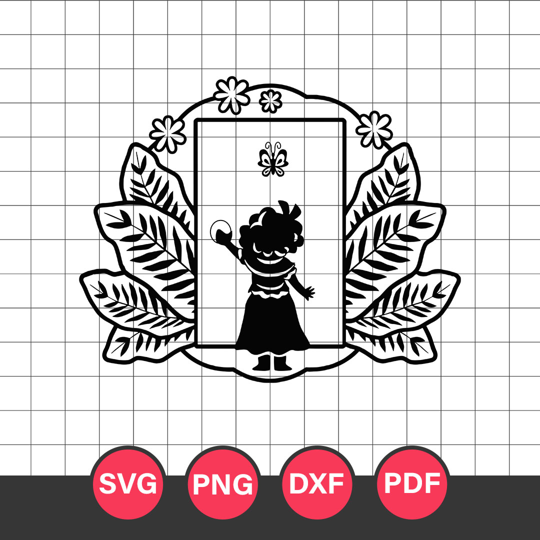 Young Mirabel Magical Door Outline Svg, Encanto Svg, Disney | Inspire ...
