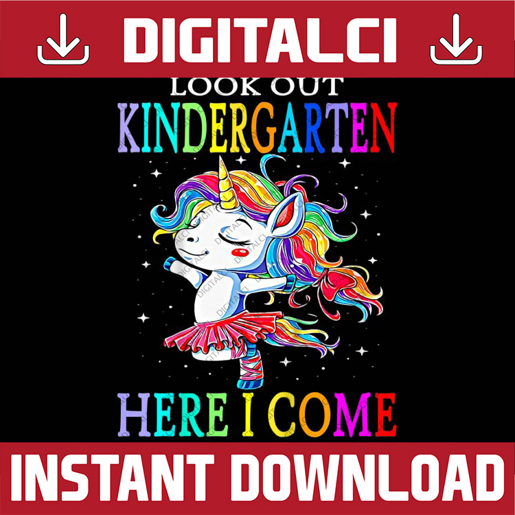 Kids Look out Kindergarten here i come - Cute Unicorn Baller | Inspire Uplift