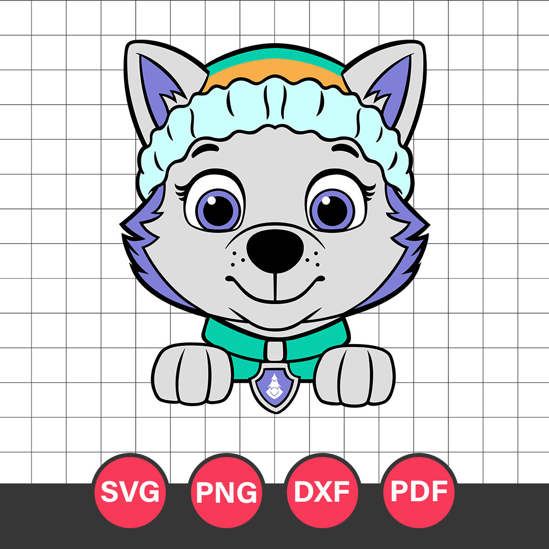 Everest Dog Head Svg, Everest Svg, Paw Patrol Svg, Cartoon S | Inspire ...