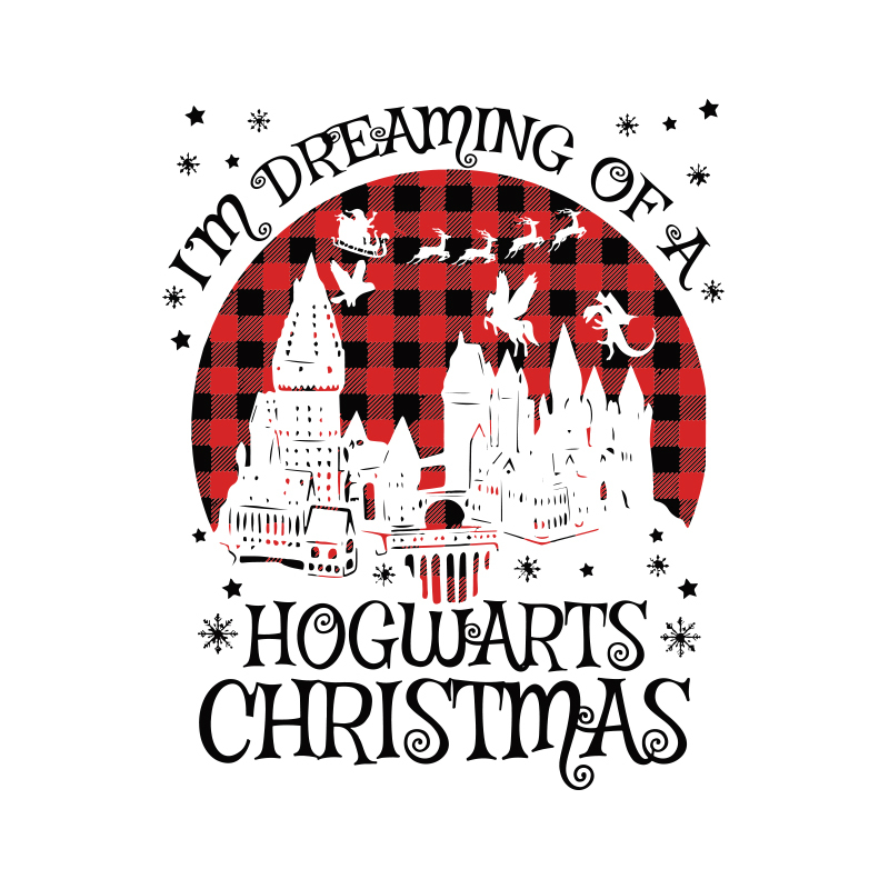 Hogwarts Buffalo Plaid Christmas Svg, silhouette svg fies | Inspire Uplift