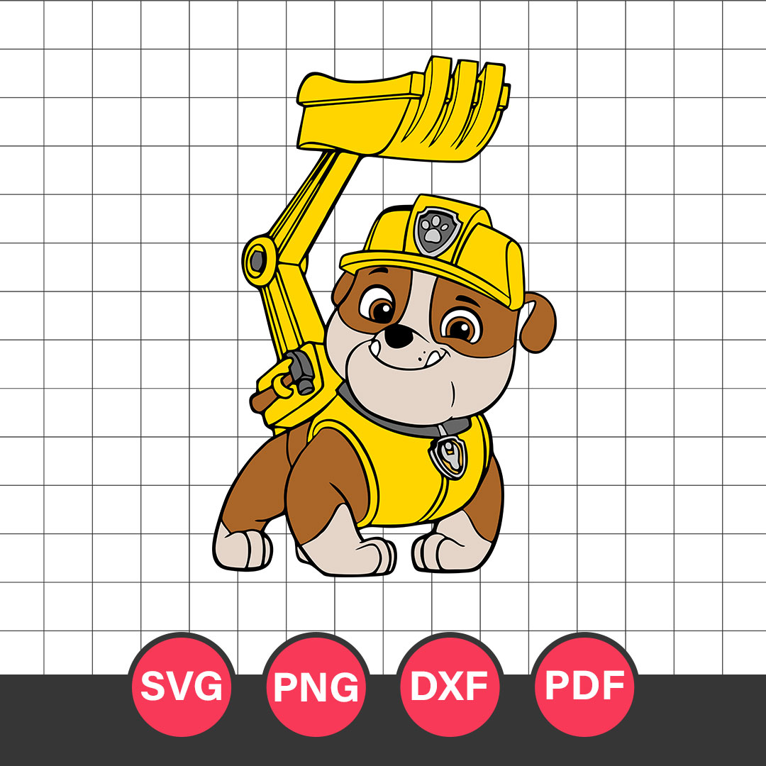 Rubble Dog Svg, Rubble Paw Patrol Svg, Paw Patrol Svg, Carto | Inspire ...