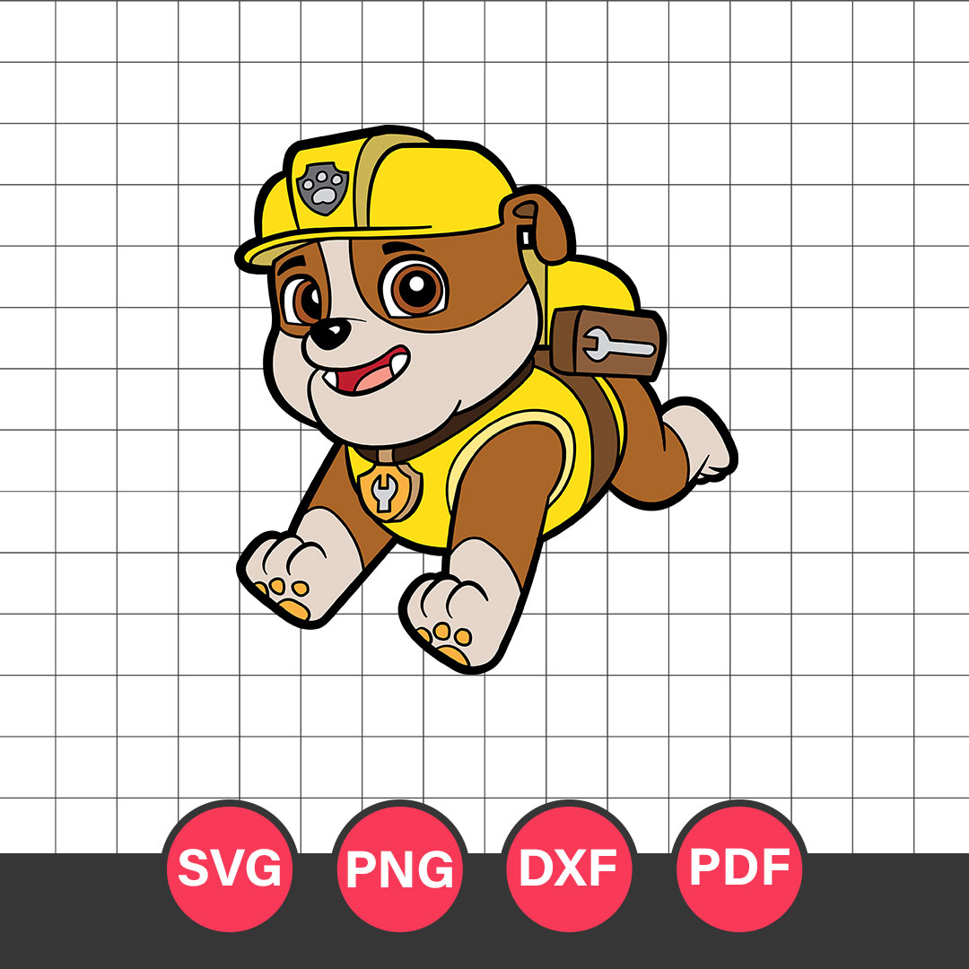 Rubble Paw Patrol Svg, Rubble Dog Svg, Paw Patrol Svg, Carto - Inspire ...