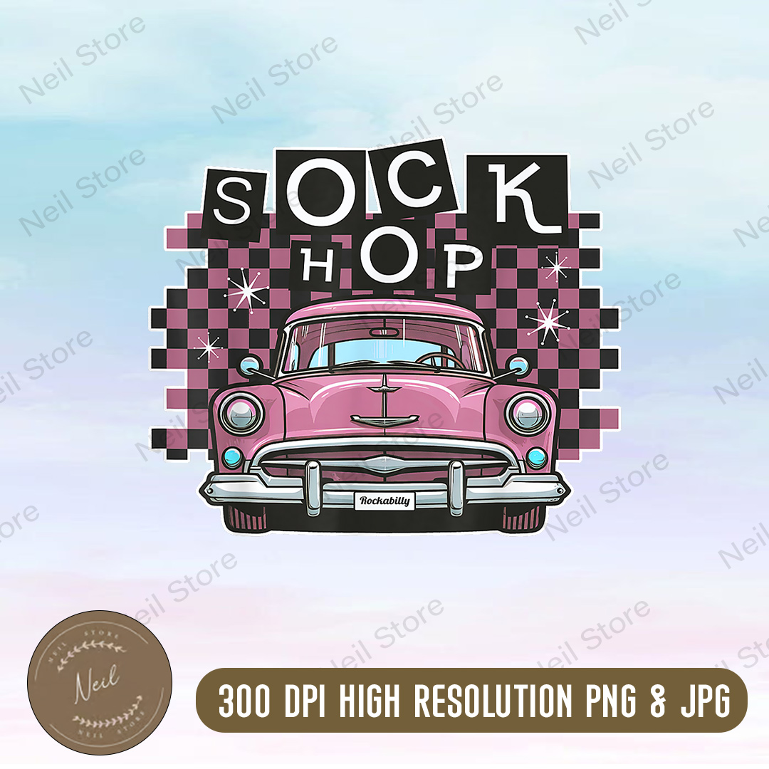 1950s Sock Hop Dance Png, Costume Retro 50s Rockabilly Digit | Inspire ...