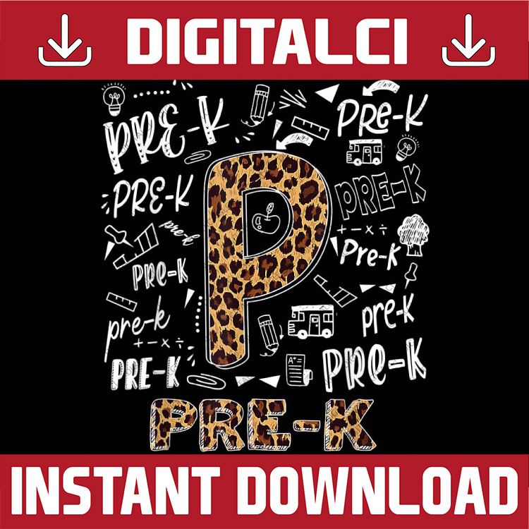 Leopard Print Pre K Teacher Kids Back to School PNG File Sub | Inspire ...