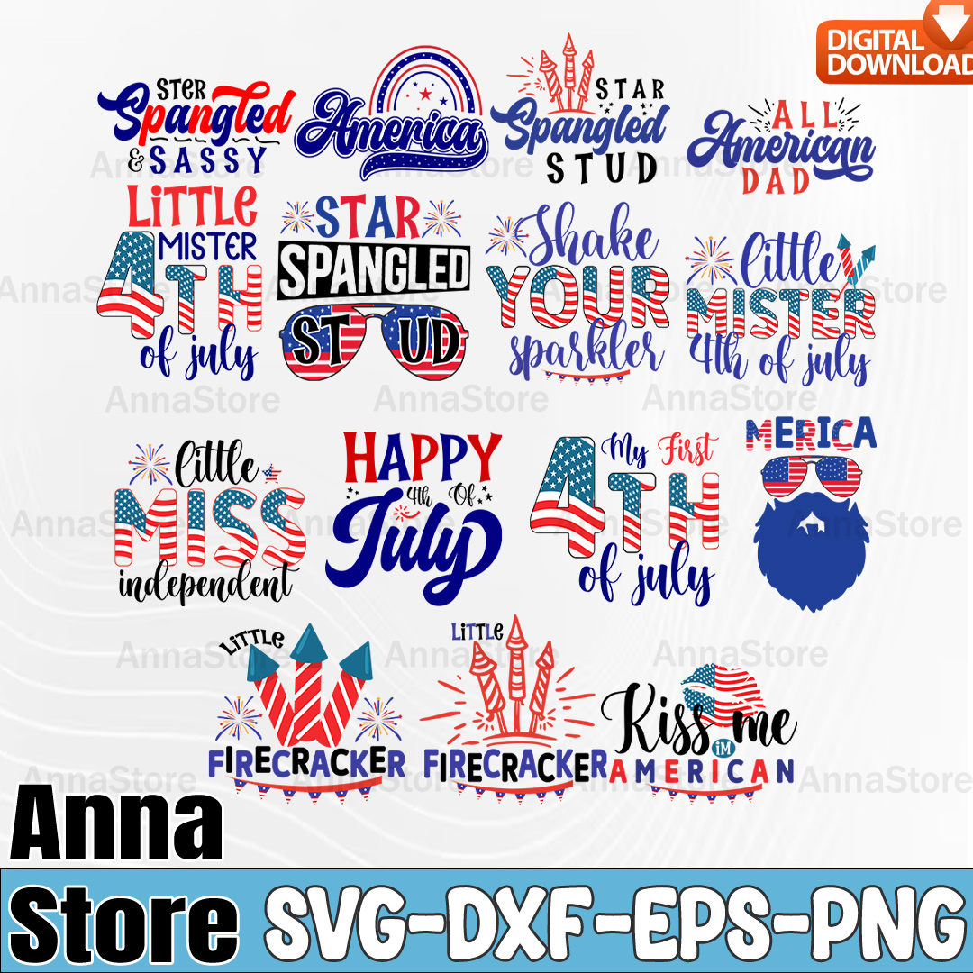 4th of July SVG Bundle, All American Dad Svg,July 4th SVG, F | Inspire ...