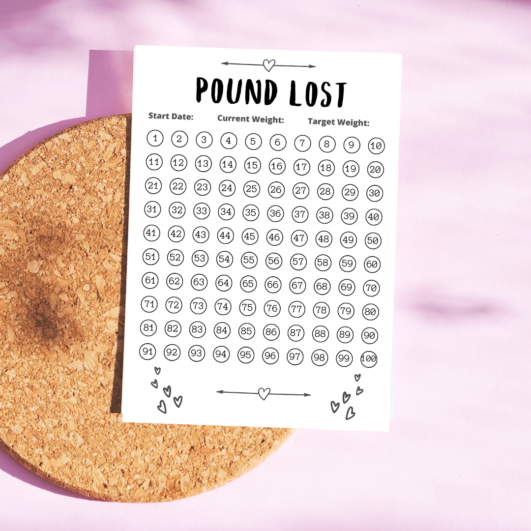 Weight Loss Tracker, 100 lbs, Weightloss Journal, 100 Pound - Inspire ...
