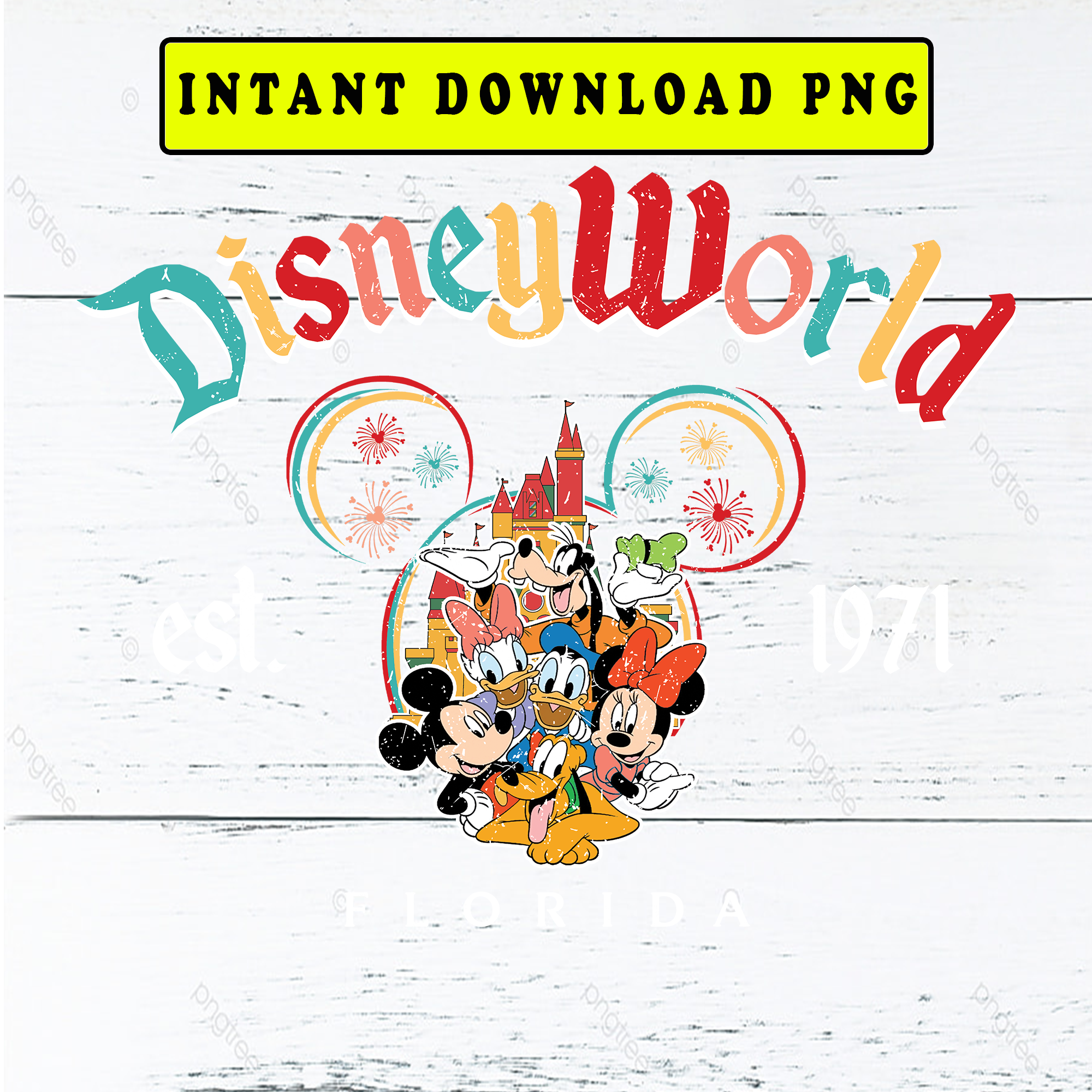 DisneyWorld 1971 Text PNG, Retro Disneyworld 1971 PNG,Custom | Inspire ...
