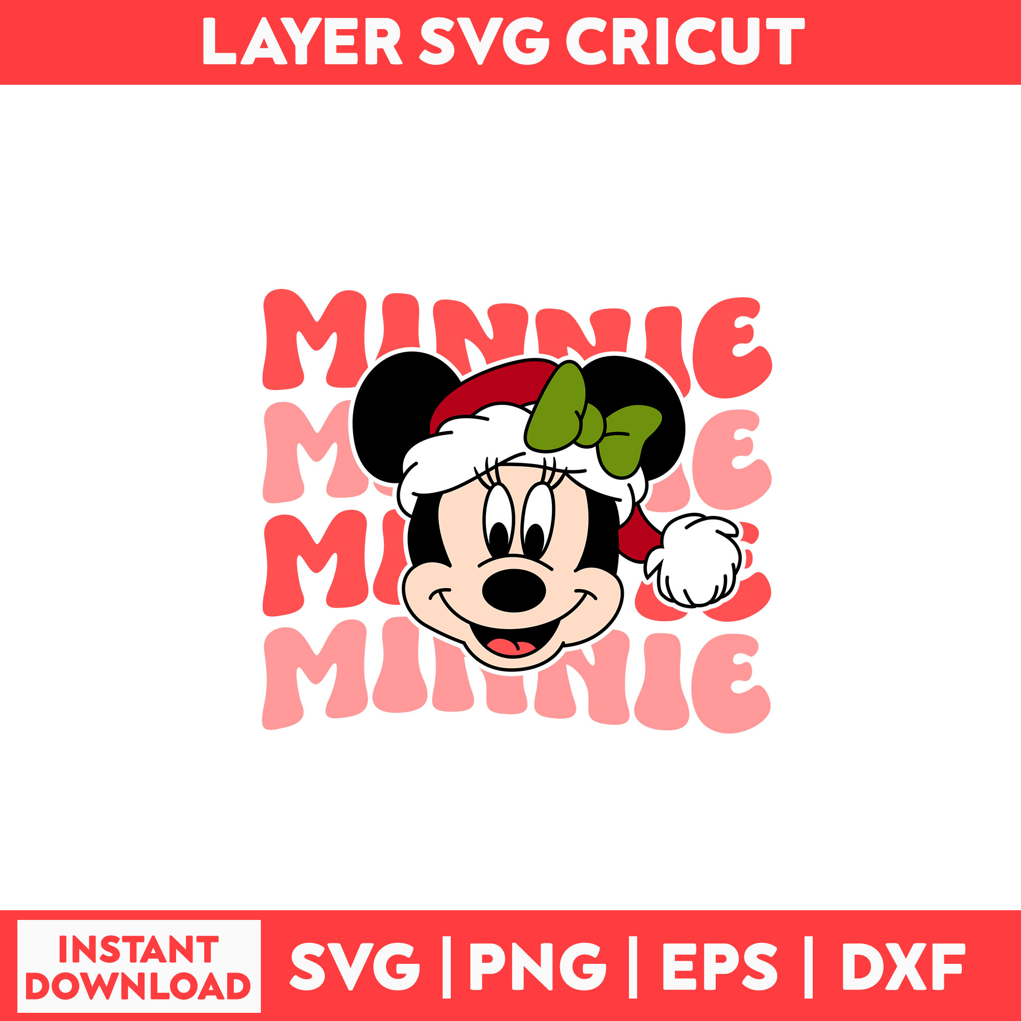 Retro Santa Minnie Svg, Santa Claus Svg, Minnie Mouse Svg, C | Inspire ...