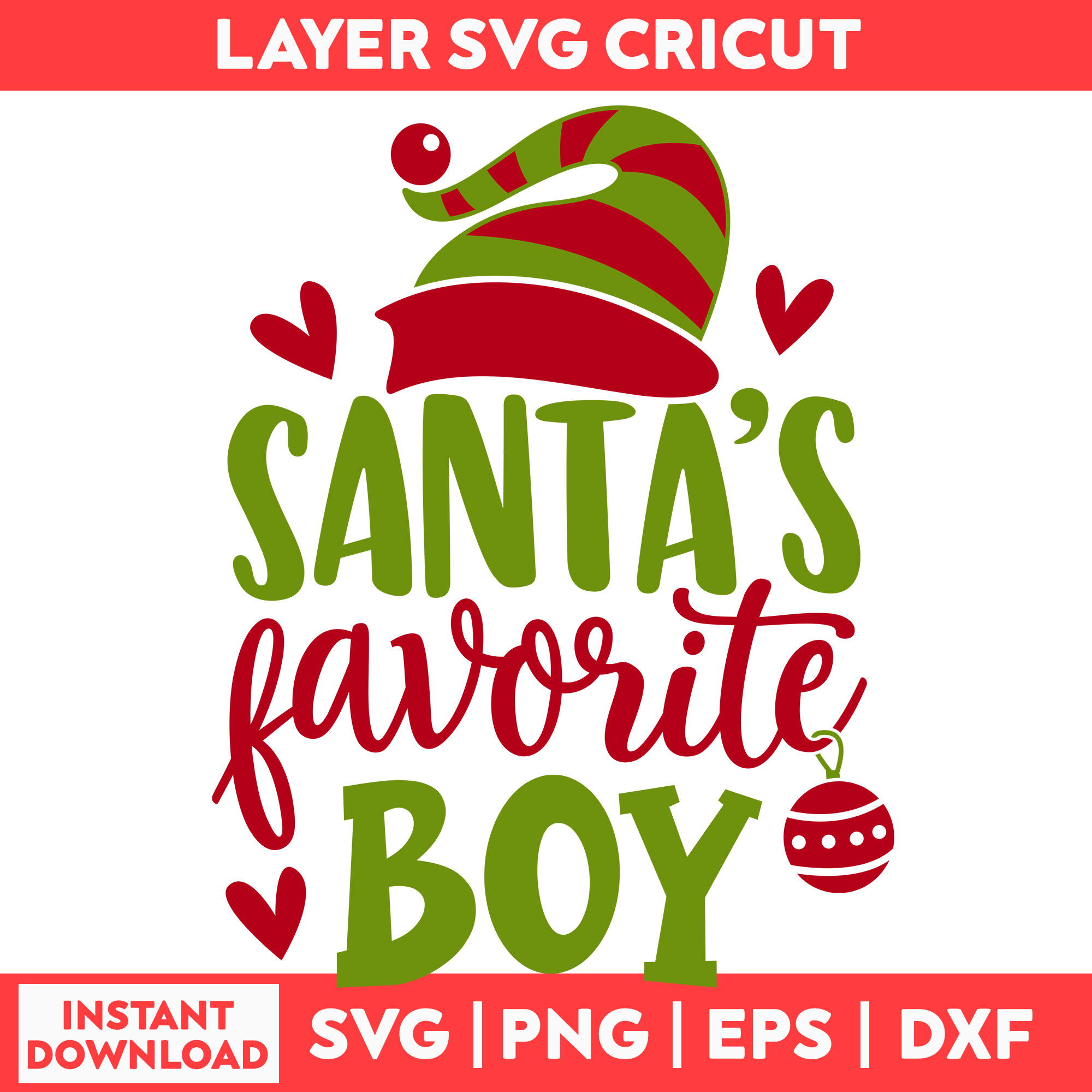 Santa's Favorite Boy Svg, Santa Claus Svg, Boy Svg, Heart Sv | Inspire ...
