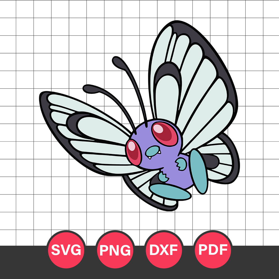 Butterfree Svg, Pokemon Characters Svg, Pokemon Svg, Anime S - Inspire ...