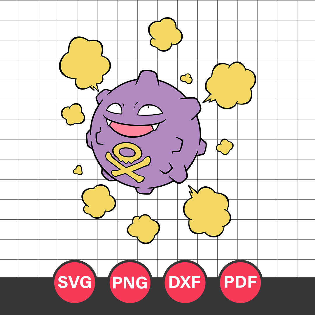 Koffing Svg, Pokemon Characters Svg, Pokemon Svg, Anime Svg, | Inspire ...