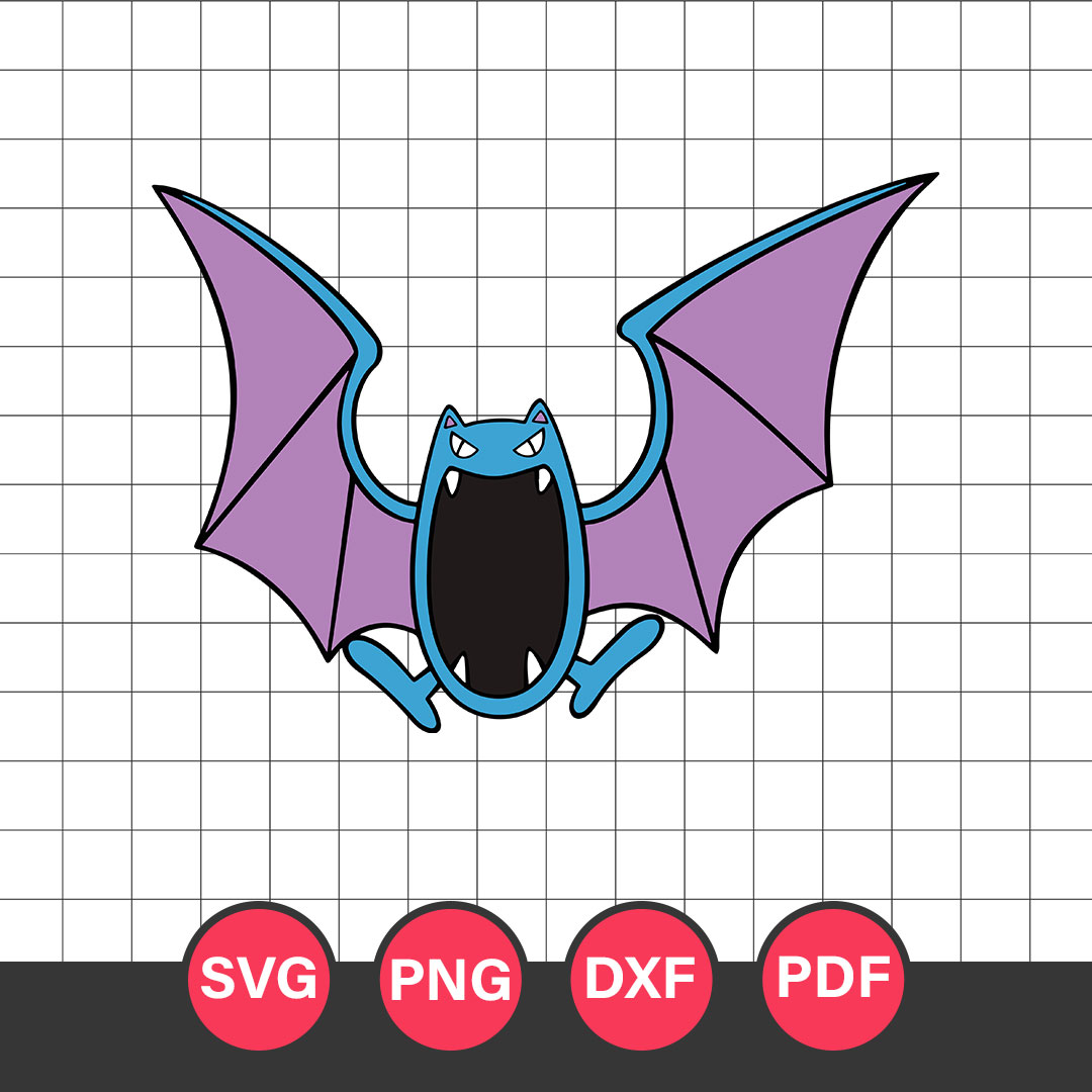 Golbat Svg, Pokemon Characters Svg, Pokemon Svg, Anime Svg, | Inspire ...