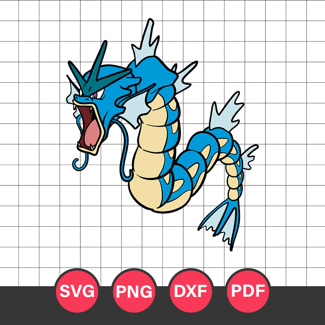 Gyarados Svg, Pokemon Characters Svg, Pokemon Svg, Anime Svg - Inspire ...