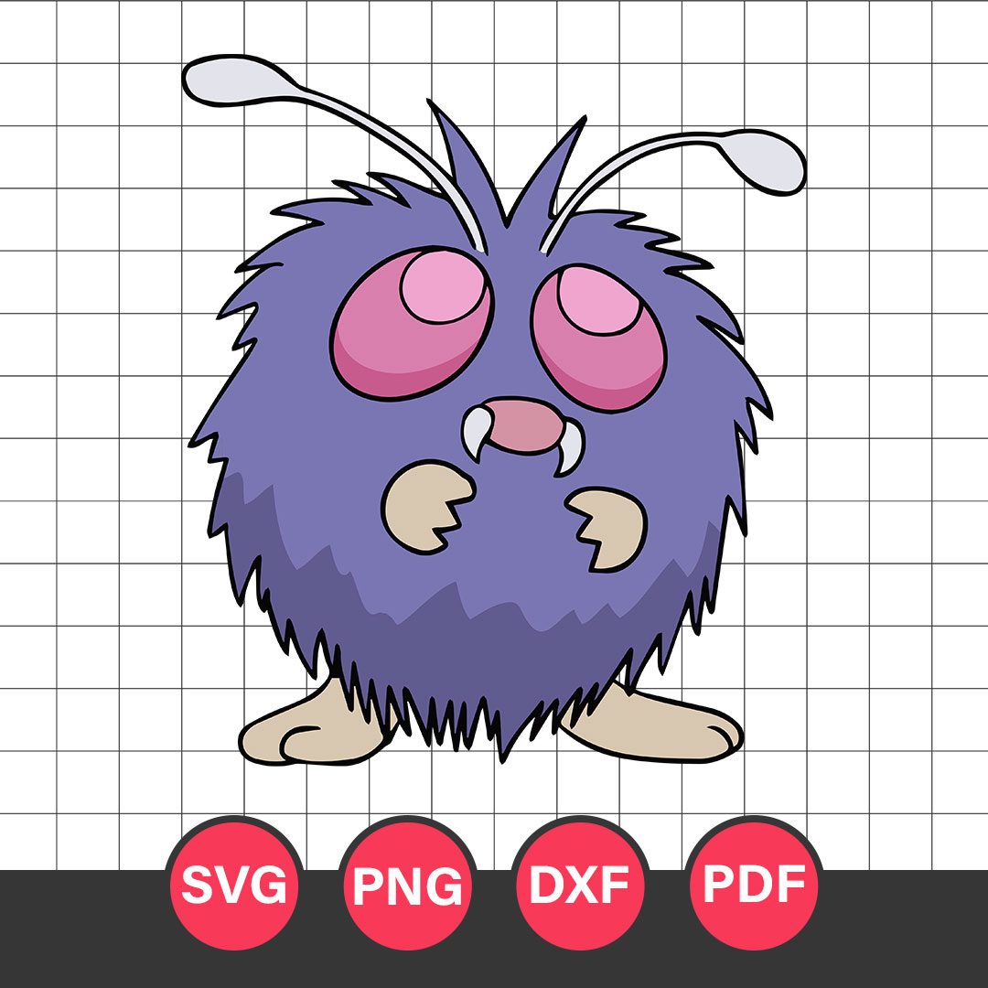 Venonat Svg, Pokemon Characters Svg, Pokemon Svg, Anime Svg, - Inspire ...