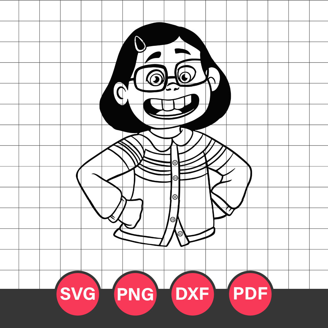 Ming Lee Outline Svg, Turning Red Svg, Red Panda Svg, Turnin - Inspire ...