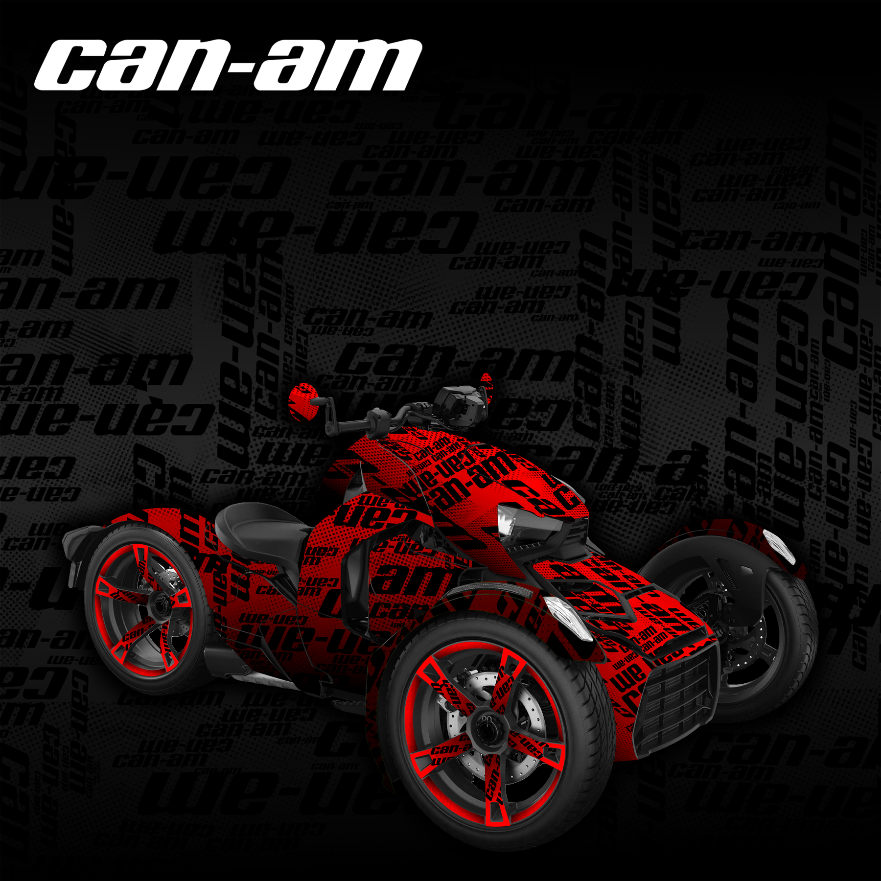 Can Am RYKER DECAL STICKER KIT "CAN AM" - Inspire Uplift
