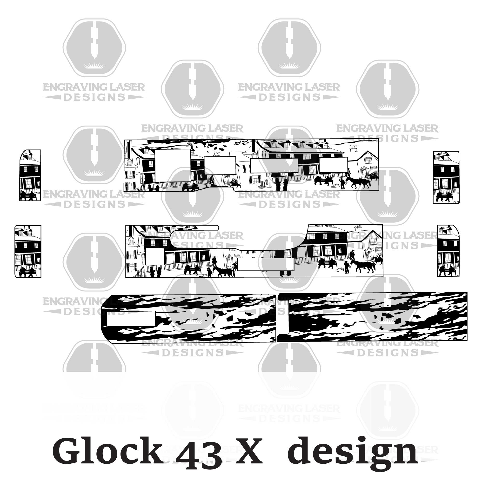 Engraving Laser Designs Glock 43 X design - Inspire Uplift
