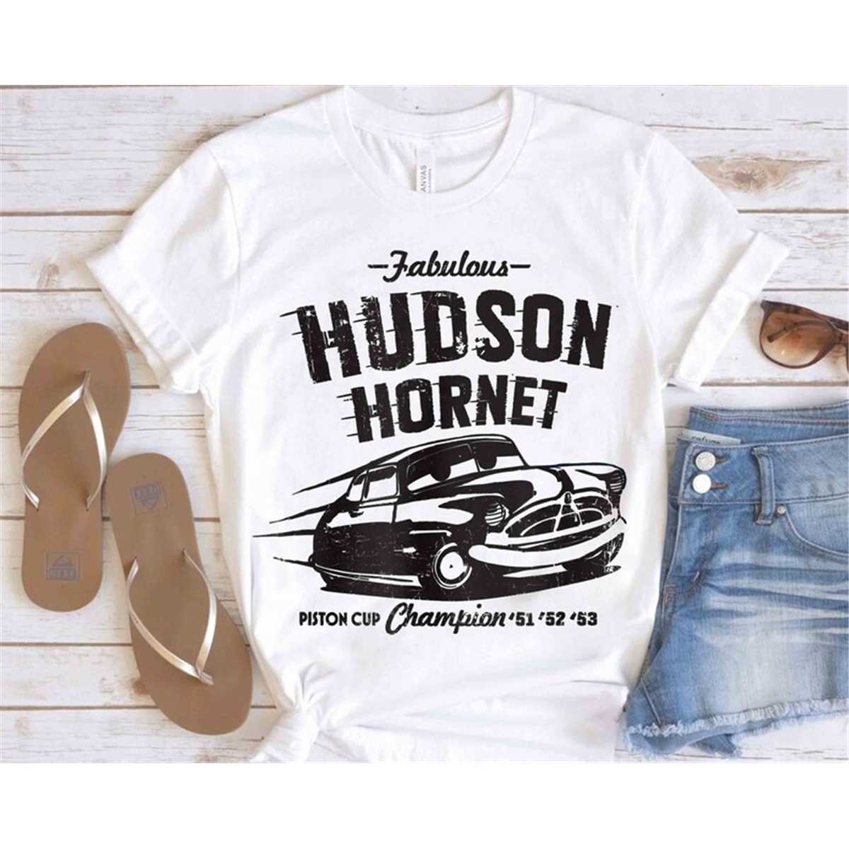 Disney Pixar Cars Hudson Hornet Piston Cup Champion Unisex T | Inspire ...