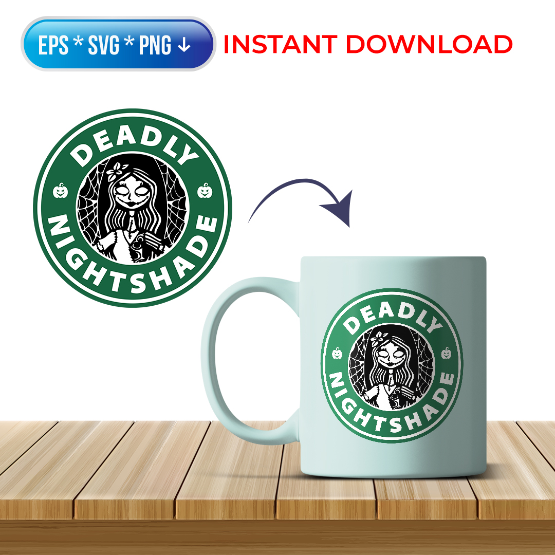 Starbucks Sally Deadly Nightshade Starbucks Inspired SVG fil | Inspire ...