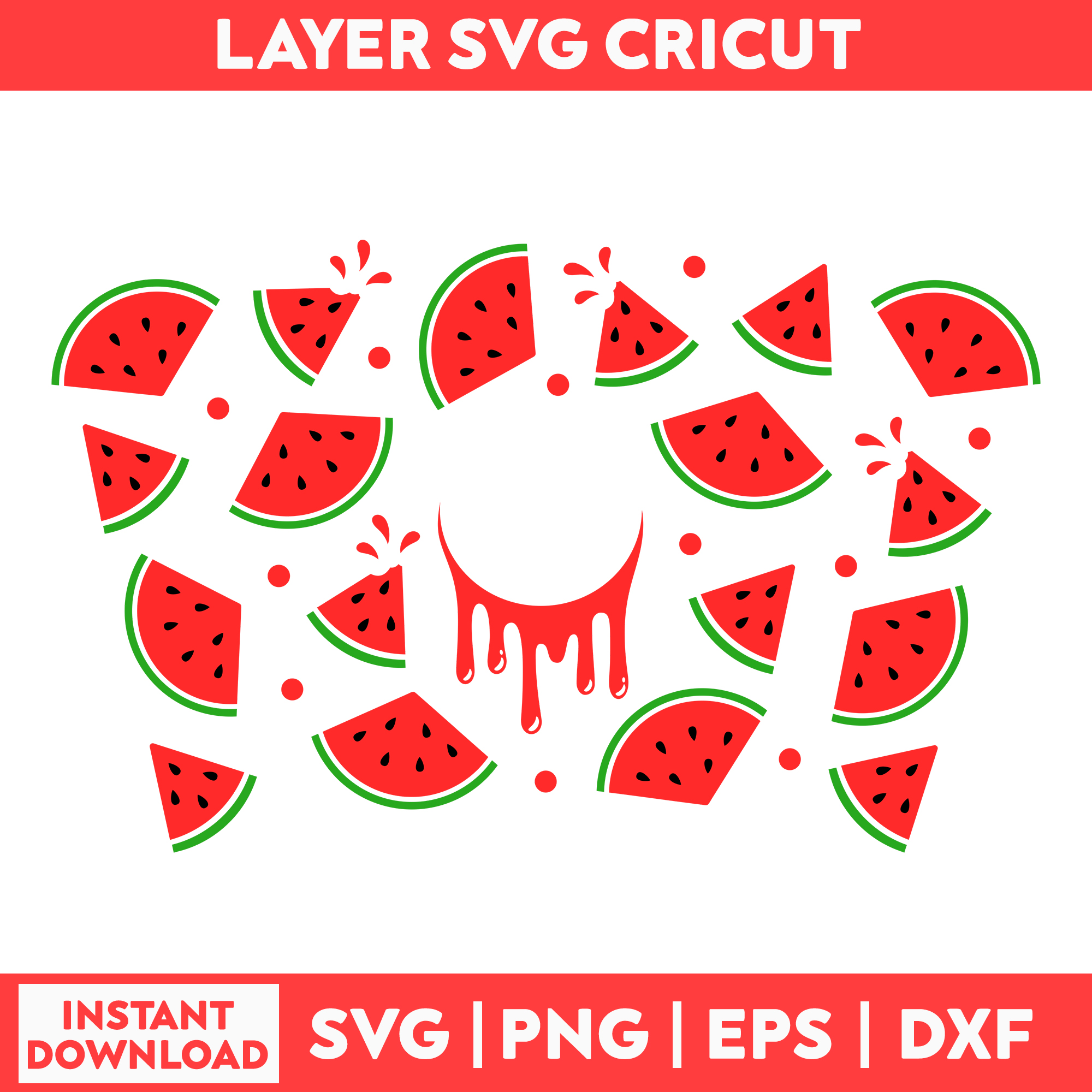 Watermelon Slices Svg Cutting File Watermelon Svg Cut Slice Of