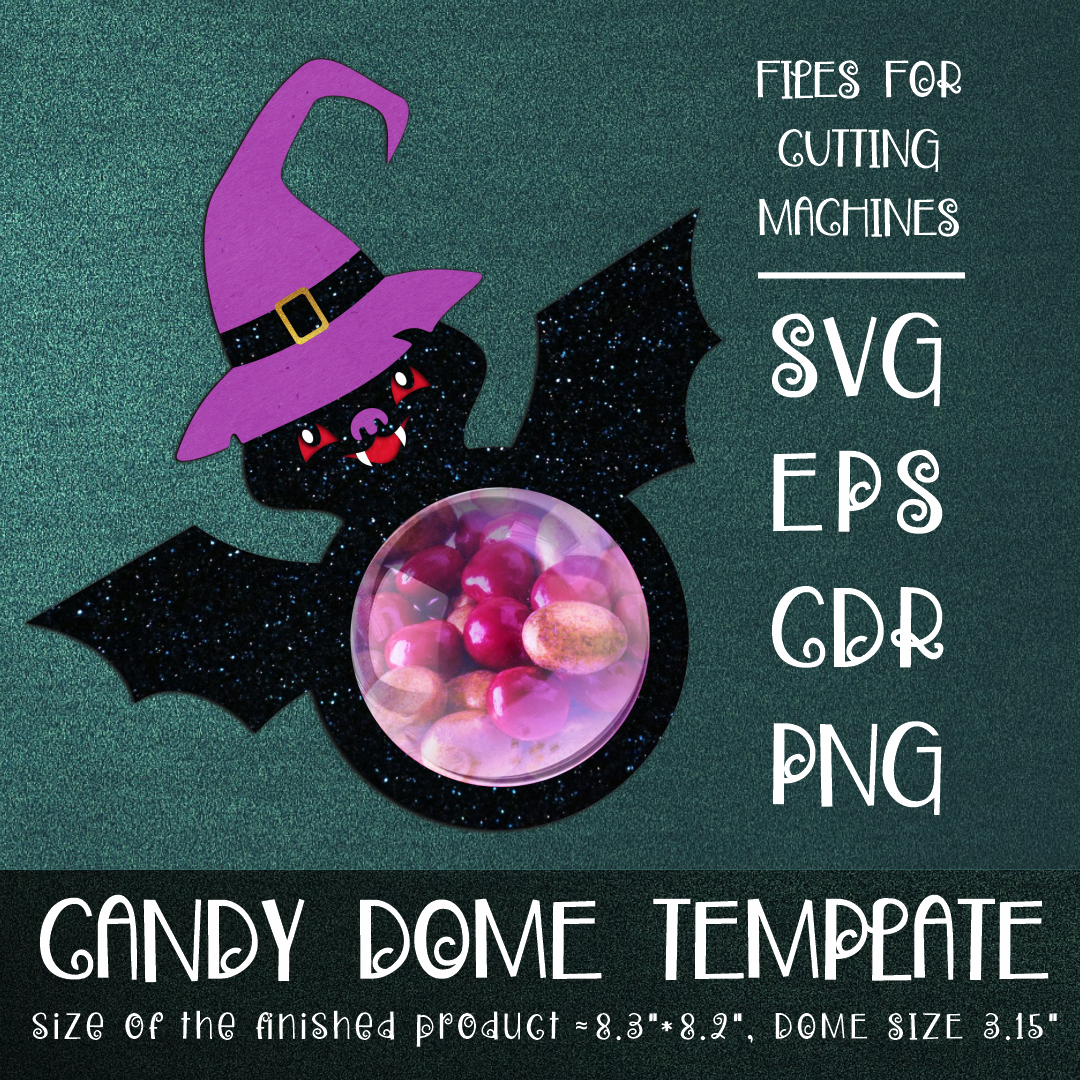 Halloween Bat | Candy Dome Template | Inspire Uplift