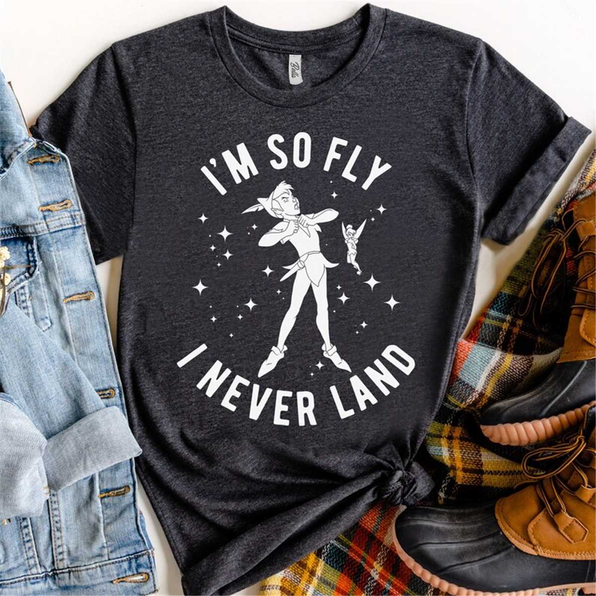 Disney Peter Pan I'm So Fly I Never Land Outline Poster Shir | Inspire ...
