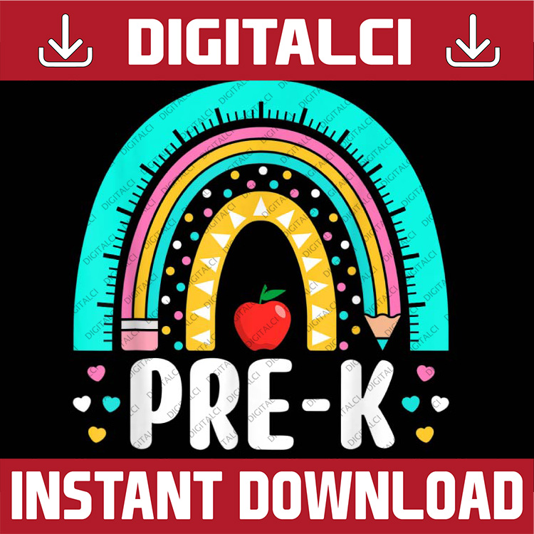 Pre-K Rainbow Teacher Team Pre-K Squad PNG File Sublimation | Inspire ...