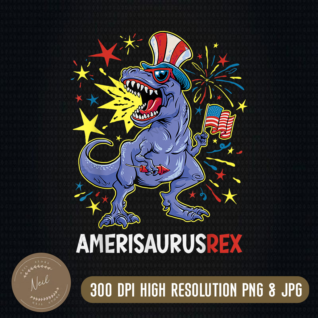 Amerisaurus Rex Merica Dino Dinosaurus Trex Independence Day - Inspire ...