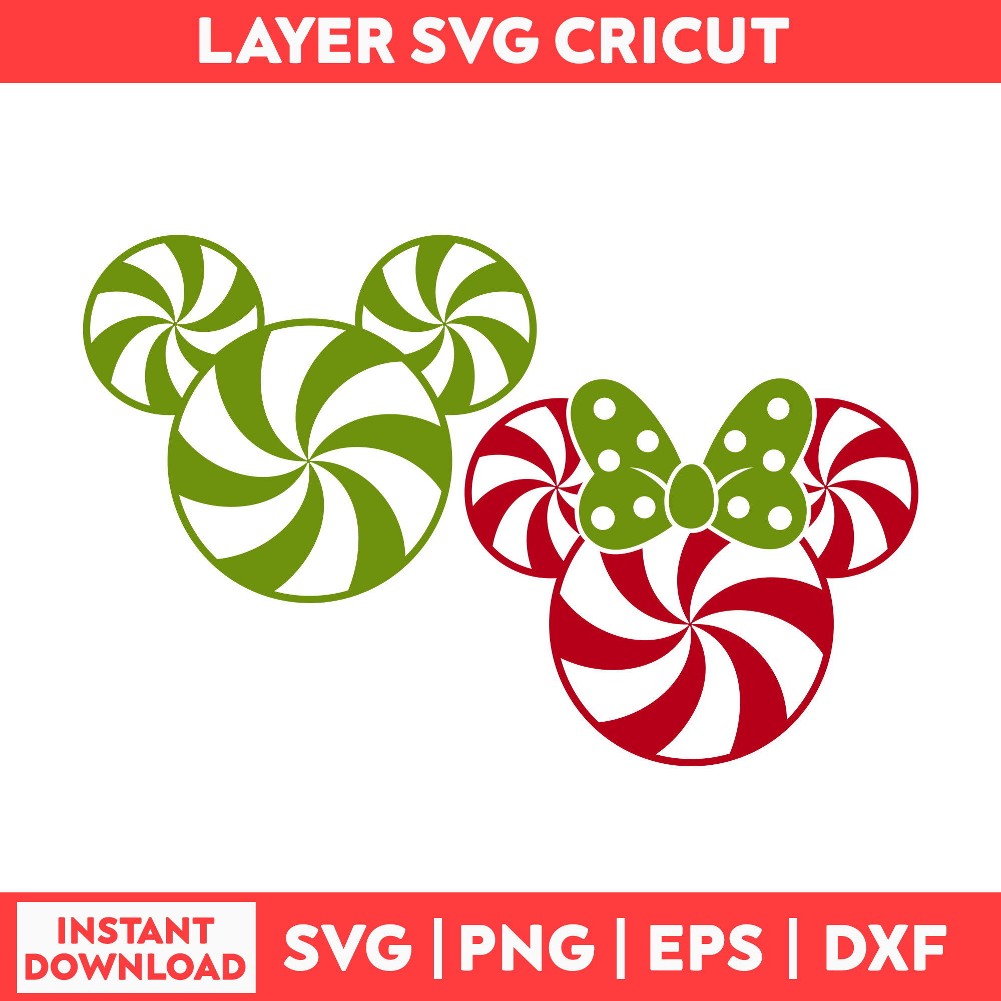 Mickey Minnie Peppermint Candy Svg, Mickey And Minnie Mouse | Inspire ...