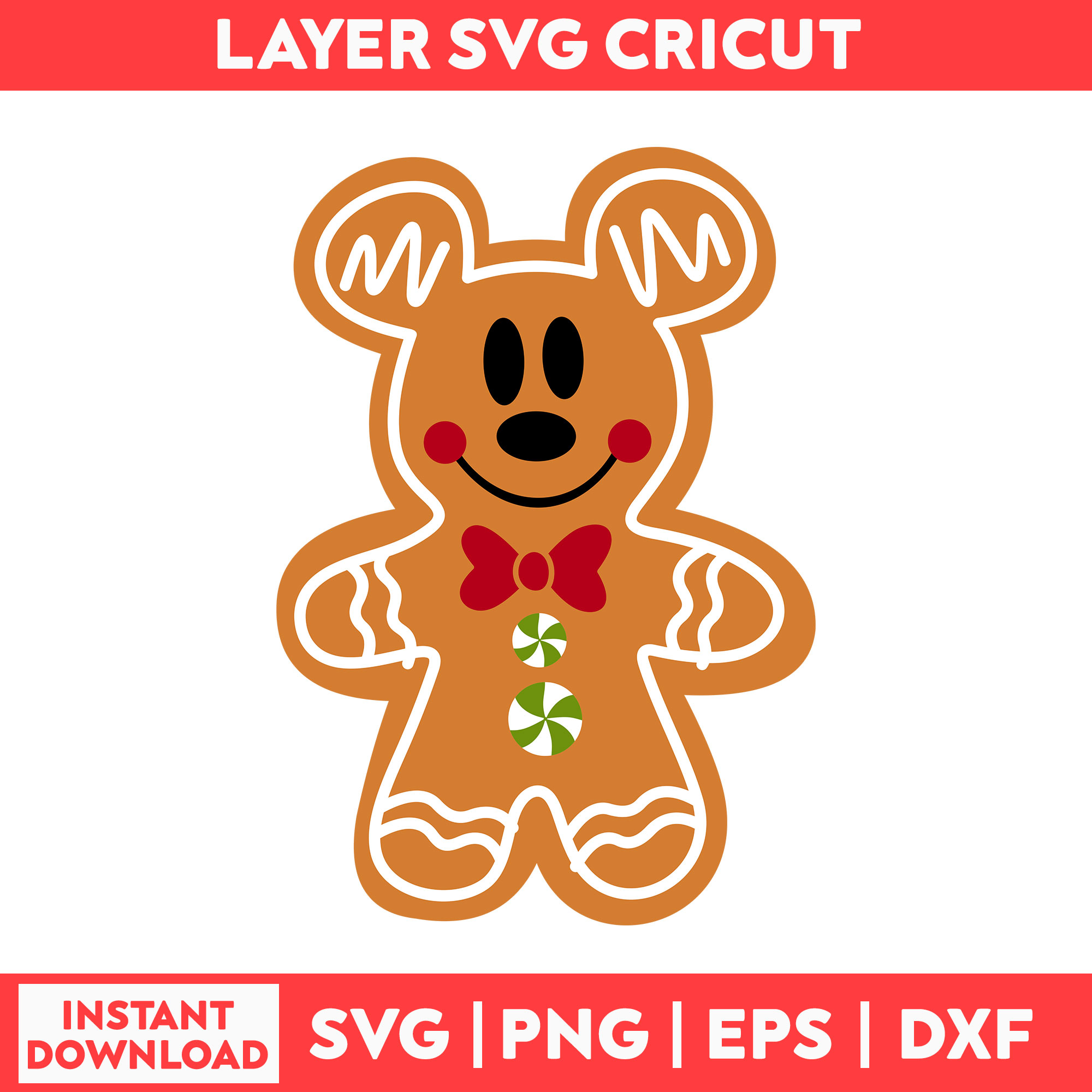 Mickey Cookies Svg, Christmas Gingerbread Svg, Mickey Christ | Inspire ...