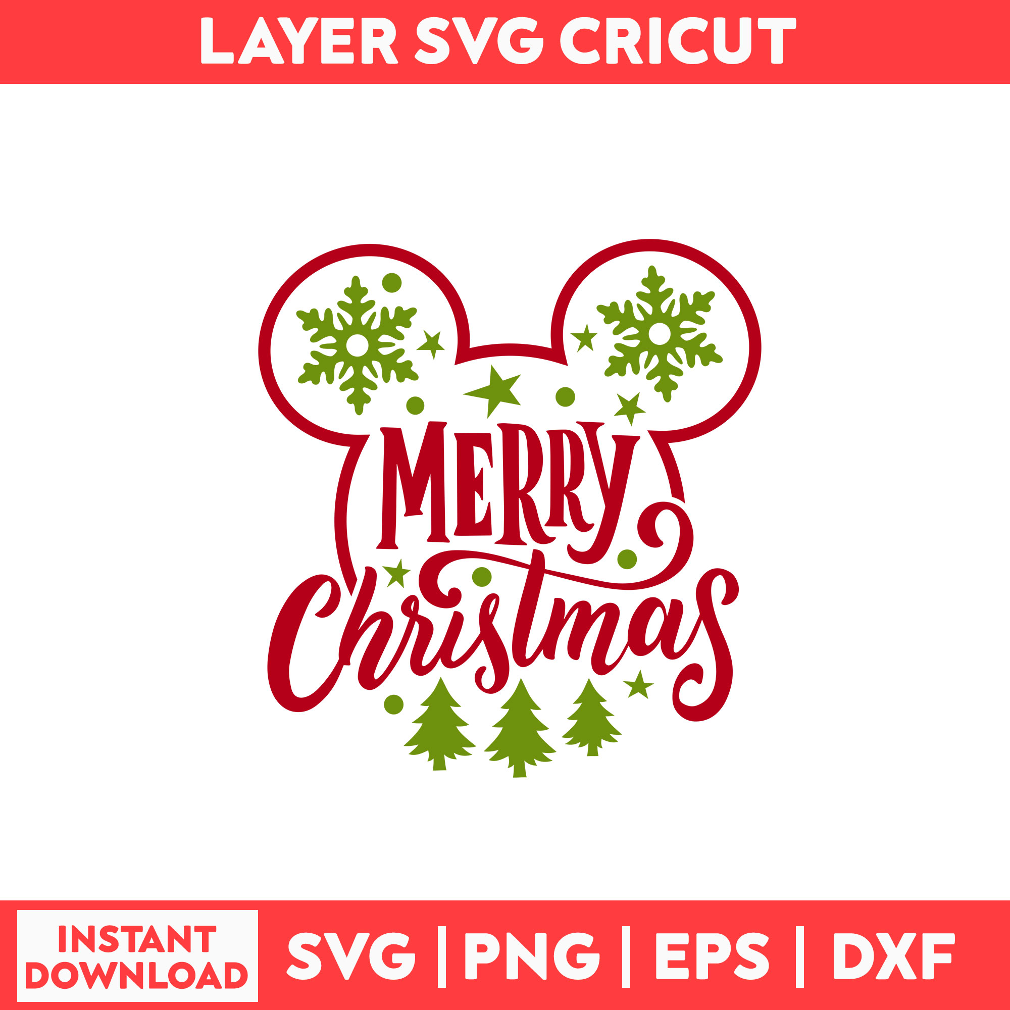 Mickey Merry Chr Svg, Christmas Tree Svg, Mickey Christmas S | Inspire ...