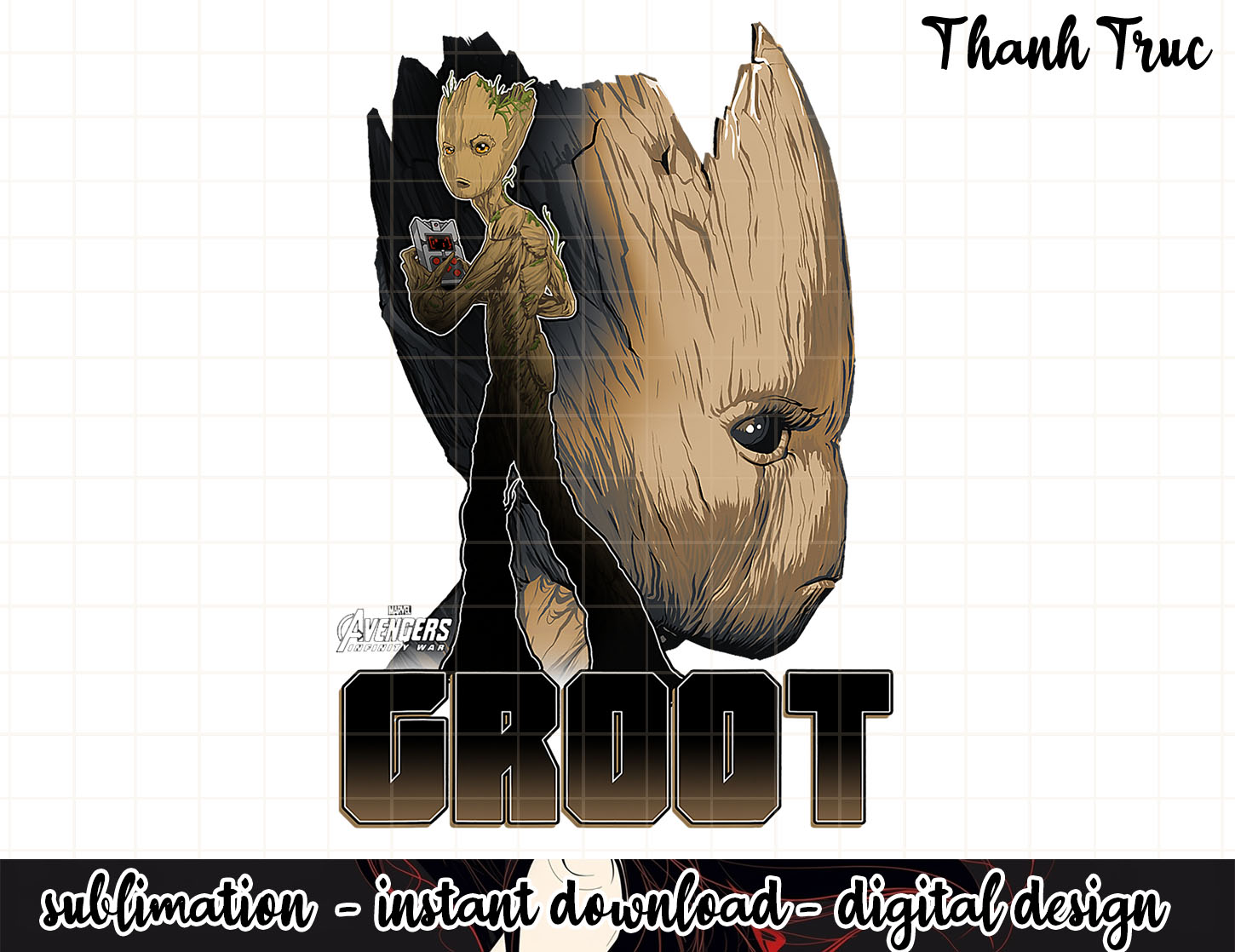 Marvel Infinity War Groot Big Head Profile Graphic png, subl | Inspire ...