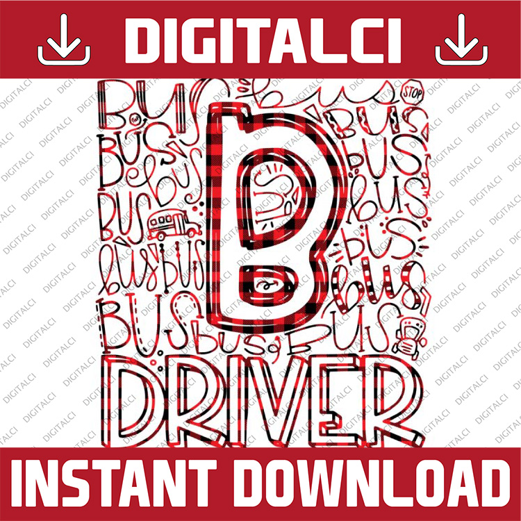 Typography Bus Driver Life Appreciation Valentines Day PNG F - Inspire ...