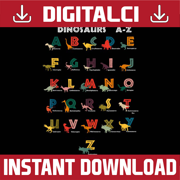 Dinosaur Alphabet Dino Identification Kids Back To School PN - Inspire ...