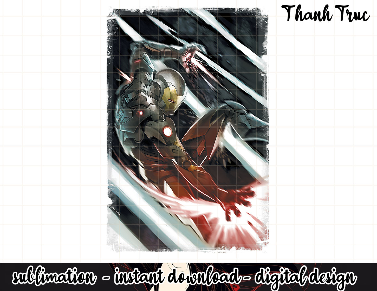 Marvel Iron Man Leap of Faith Power Blast Graphic png, subli | Inspire ...