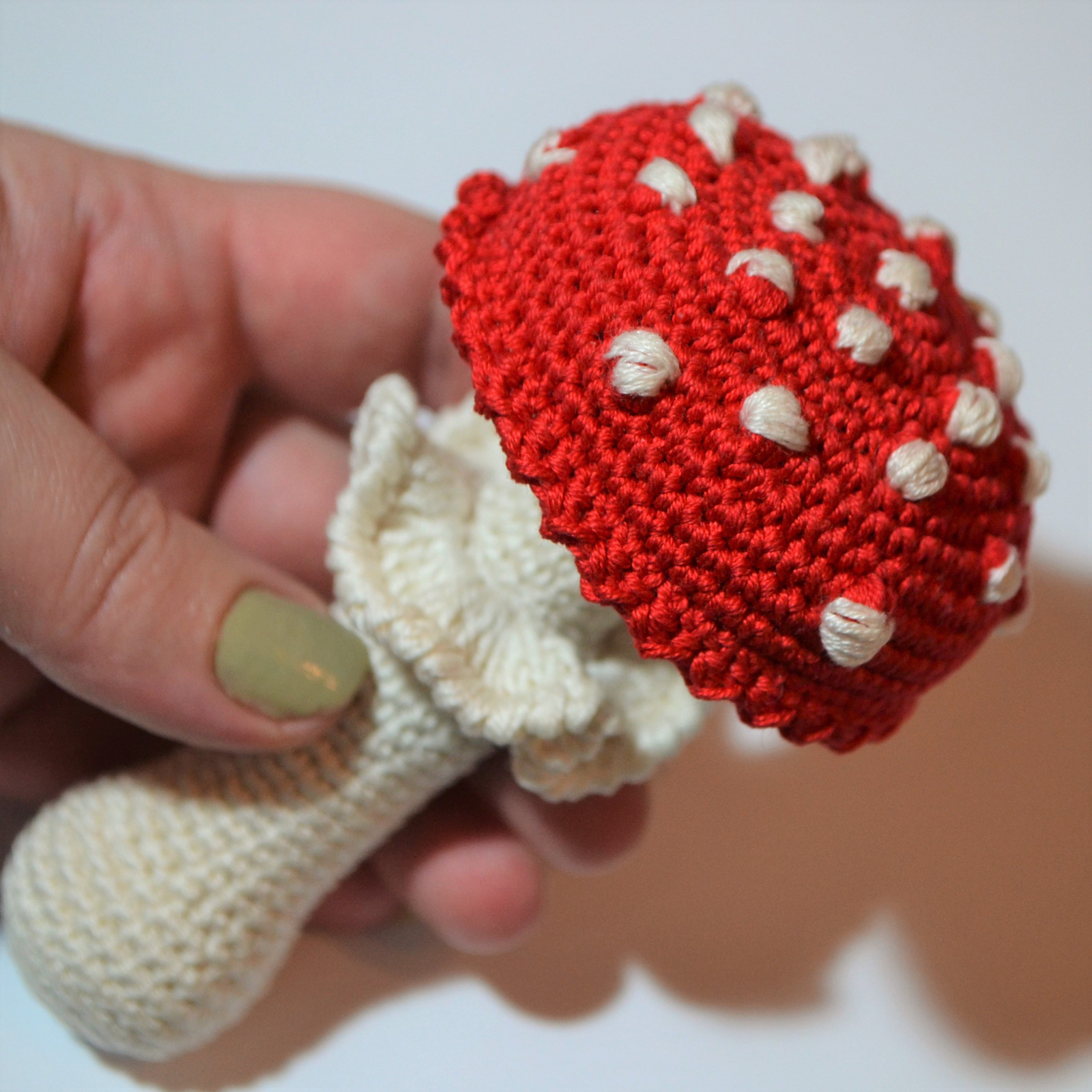 Crochet mushroom pattern Baby rattle | Inspire Uplift