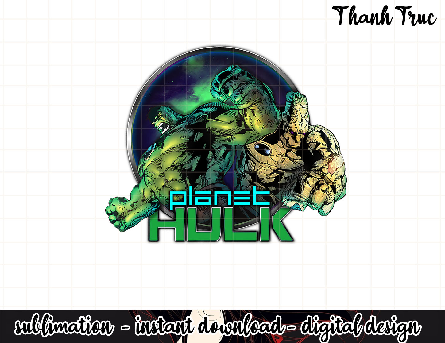 Marvel Planet Hulk & Korg The Dynamic Duo Graphic png, subli | Inspire ...