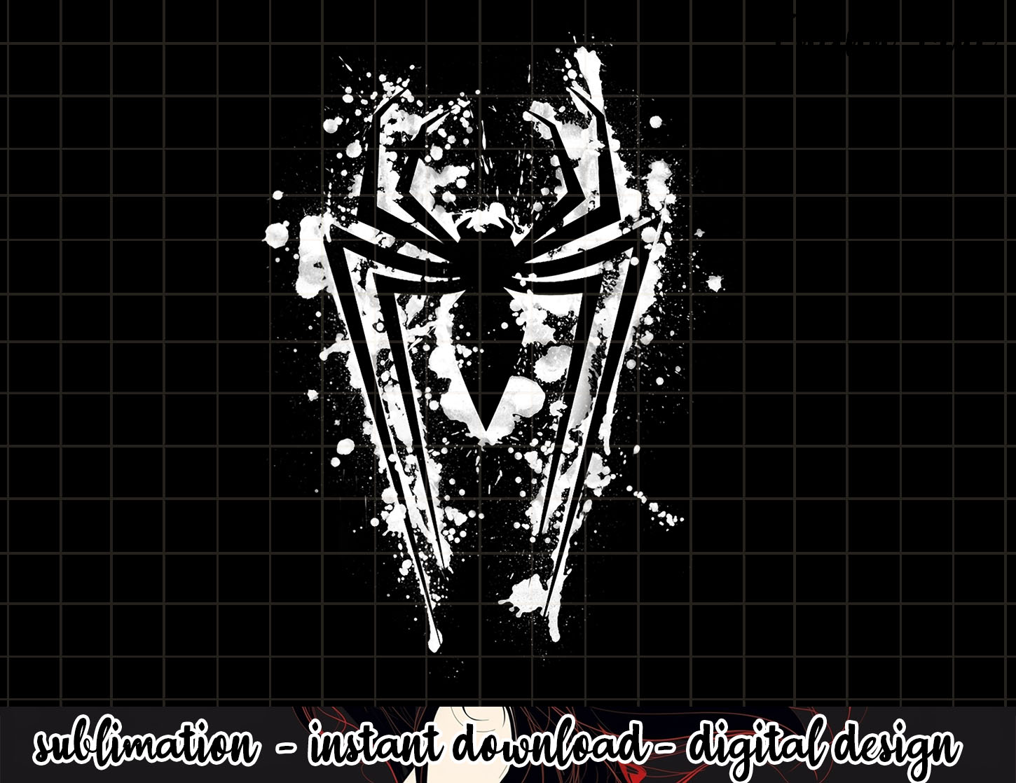 Marvel Spider-Man Stretched Leg Paint Splatter Logo png, sub - Inspire ...