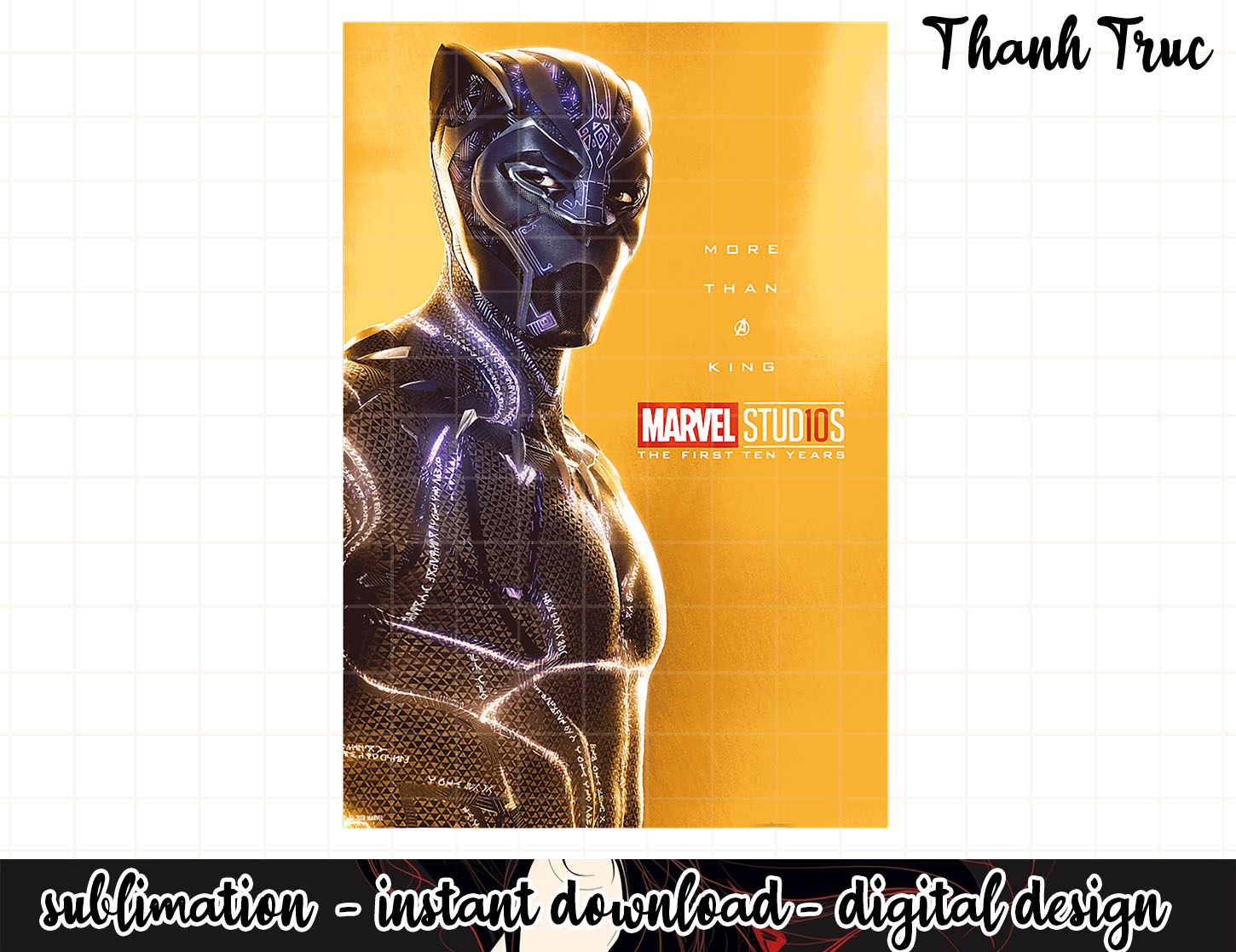 Marvel Studios 10 Years Black Panther Poster Graphic png, su | Inspire ...
