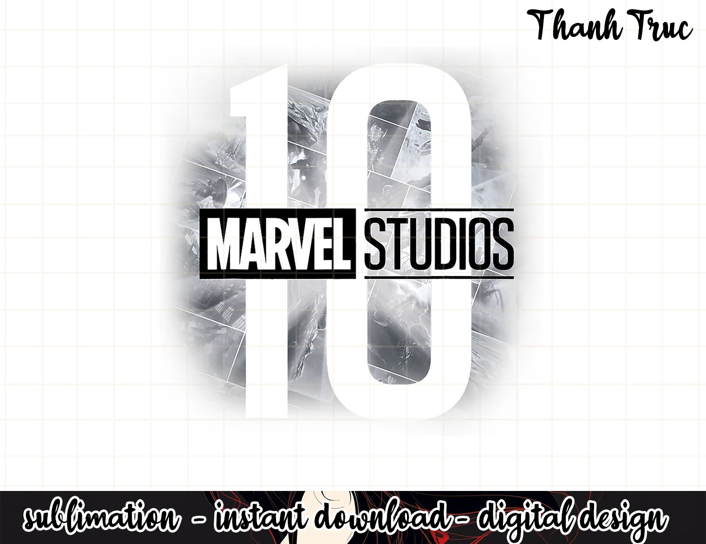 Marvel Studios 10 Years Cinematic Light Logo Graphic png, su - Inspire ...