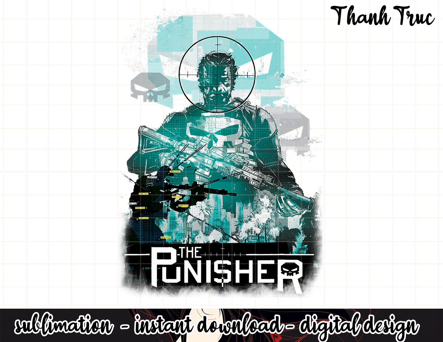Marvel The Punisher Crosshairs Portrait | Inspire Uplift