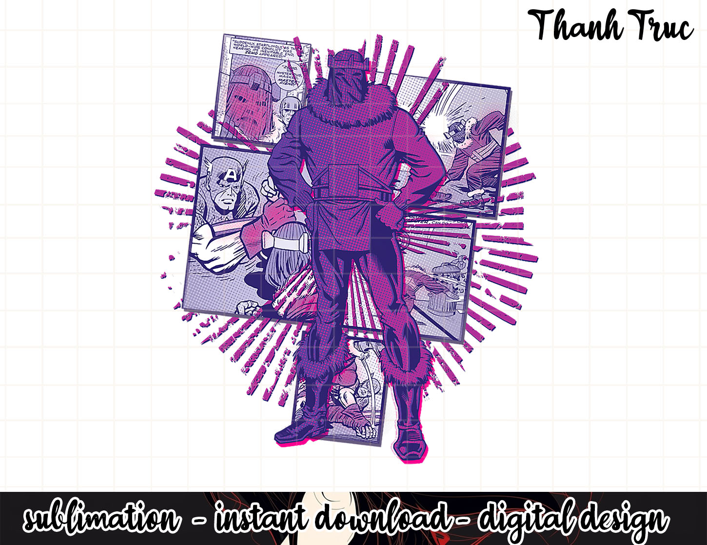 Marvel Villain Baron Zemo Captain America Comic Art - Inspire Uplift