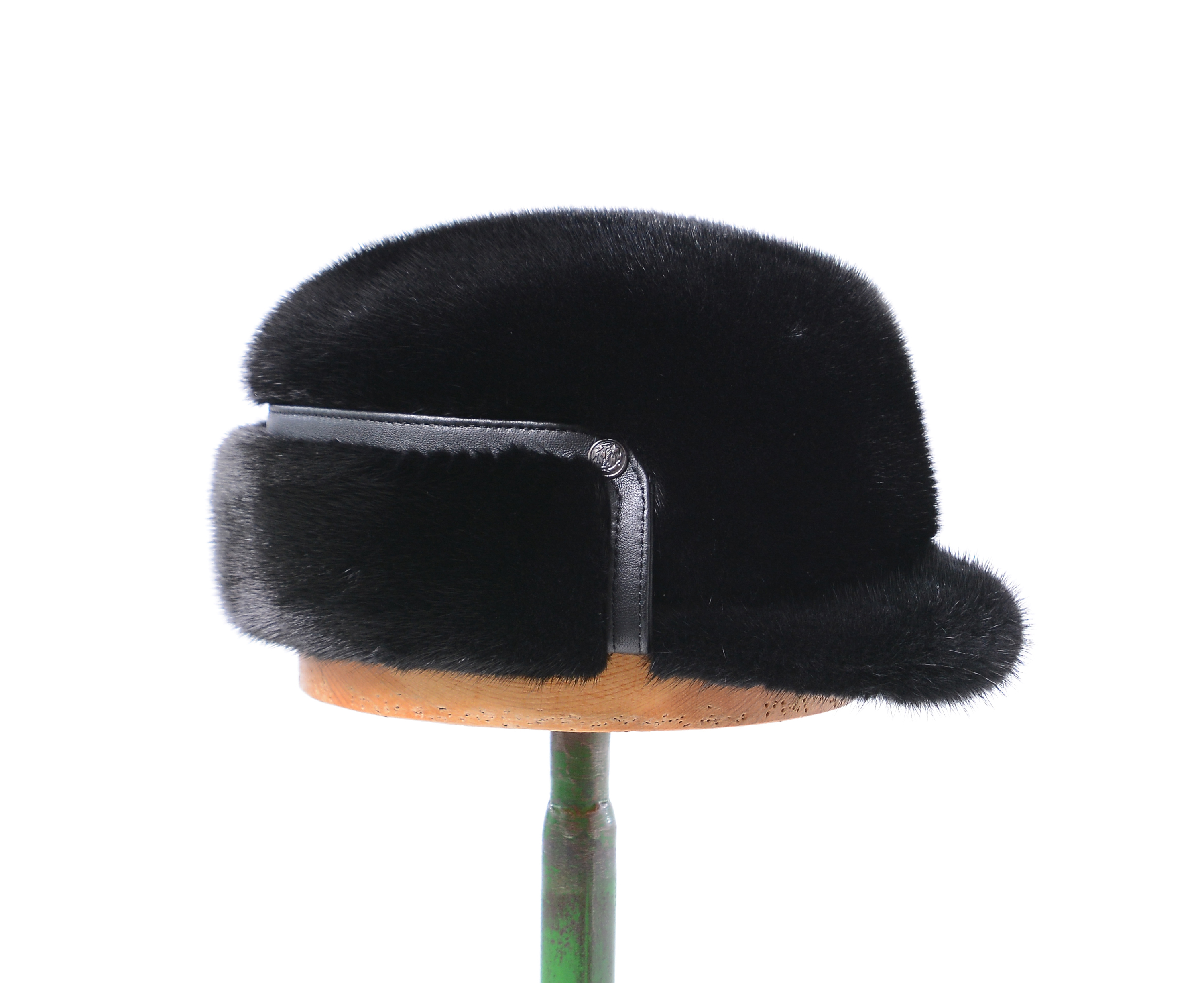 Men's Mink Fur Confederate Cap From Real Mink Fur And Genuin | Inspire ...