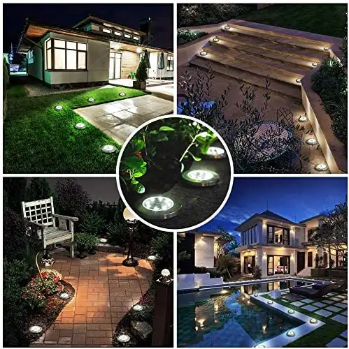 4 LED Solar Lawn Garden Solar Light Inground Solar Garden Li - Inspire ...