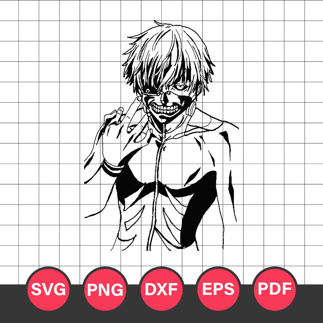 Keneki Ken Svg, Tokyo Ghoul Svg, Tokyo Ghoul Characters Svg, - Inspire ...