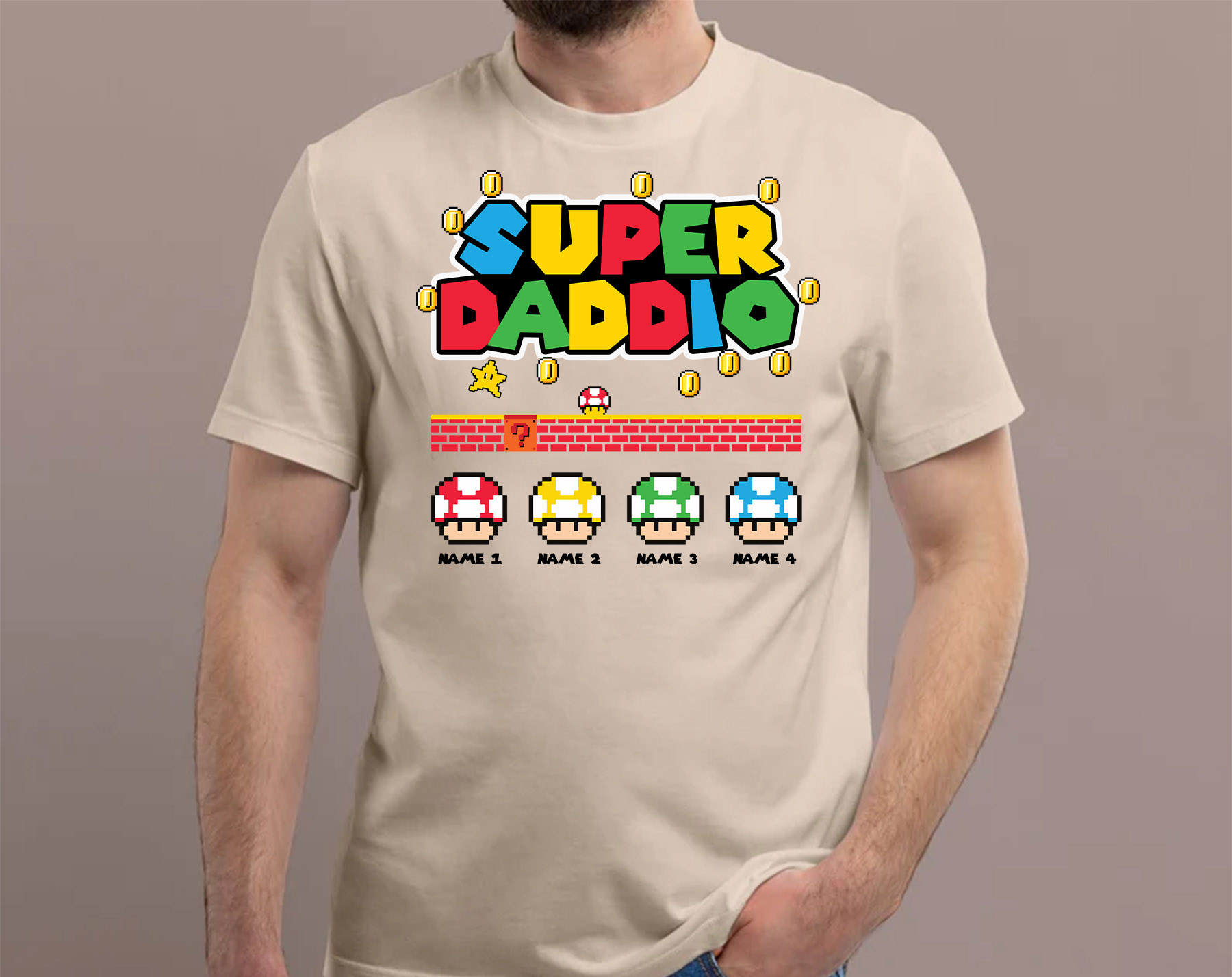 CUSTOM Super Daddio Png, Personalized Pixel Super Daddio Png | Inspire ...
