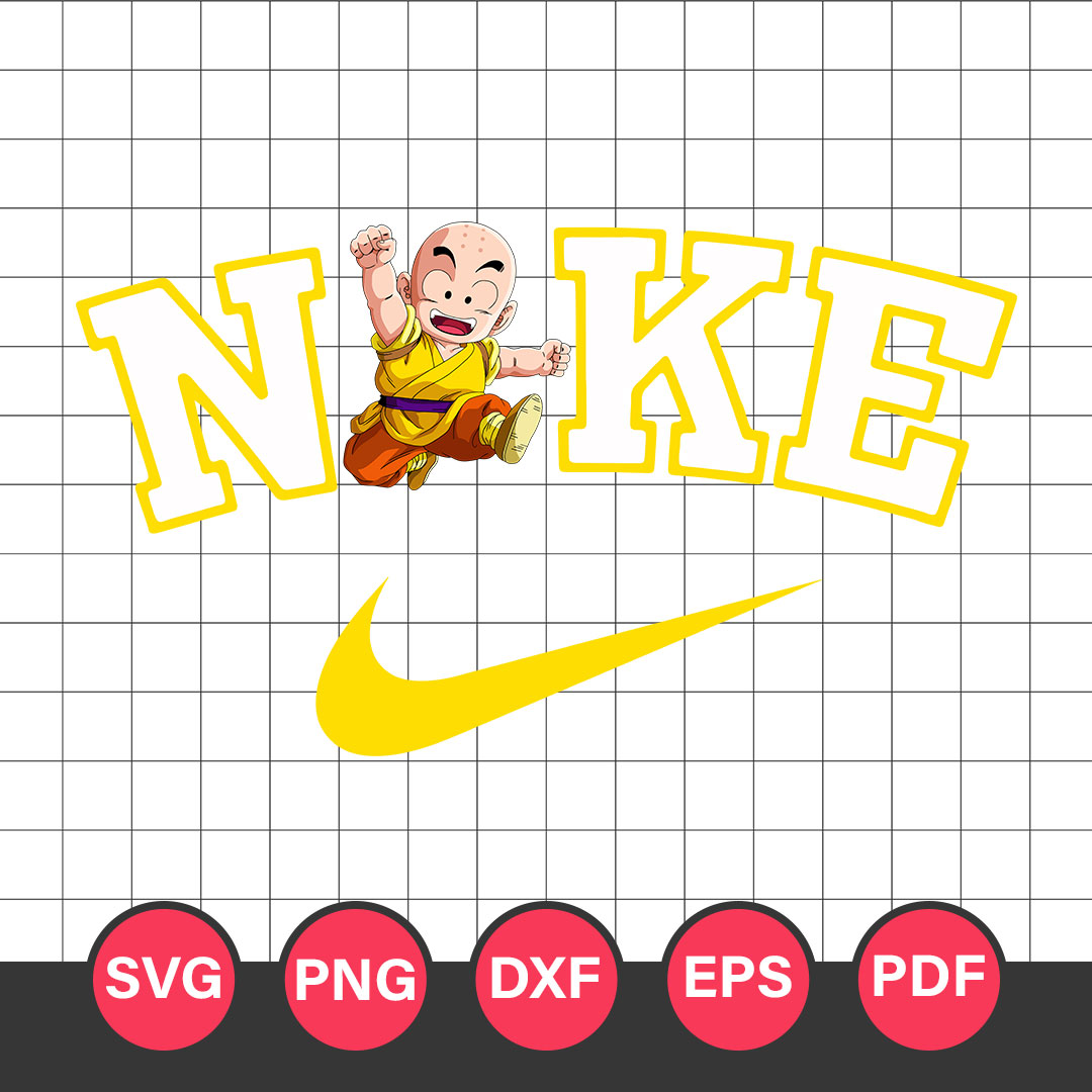 Krillin Chibi x Nike Svg, Dragon Ball Svg, Dragon Ball Chara - Inspire ...