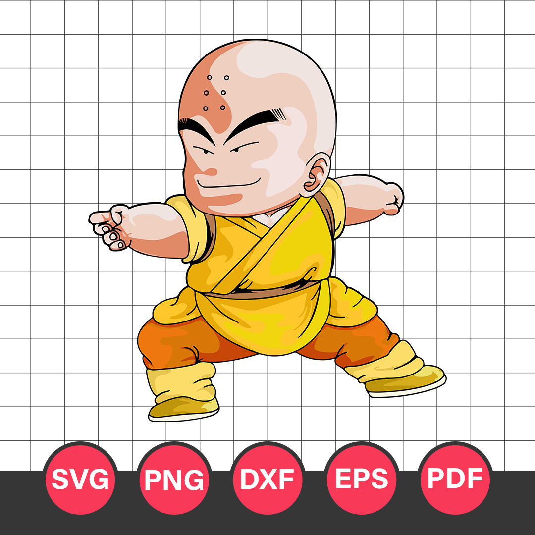 Chibi Krillin Svg, Dragon Ball Svg, Dragon Ball Character Sv | Inspire ...